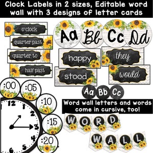 Modern Sunflower Classroom Decor Sunflower Printable Classroom Bulletin ...