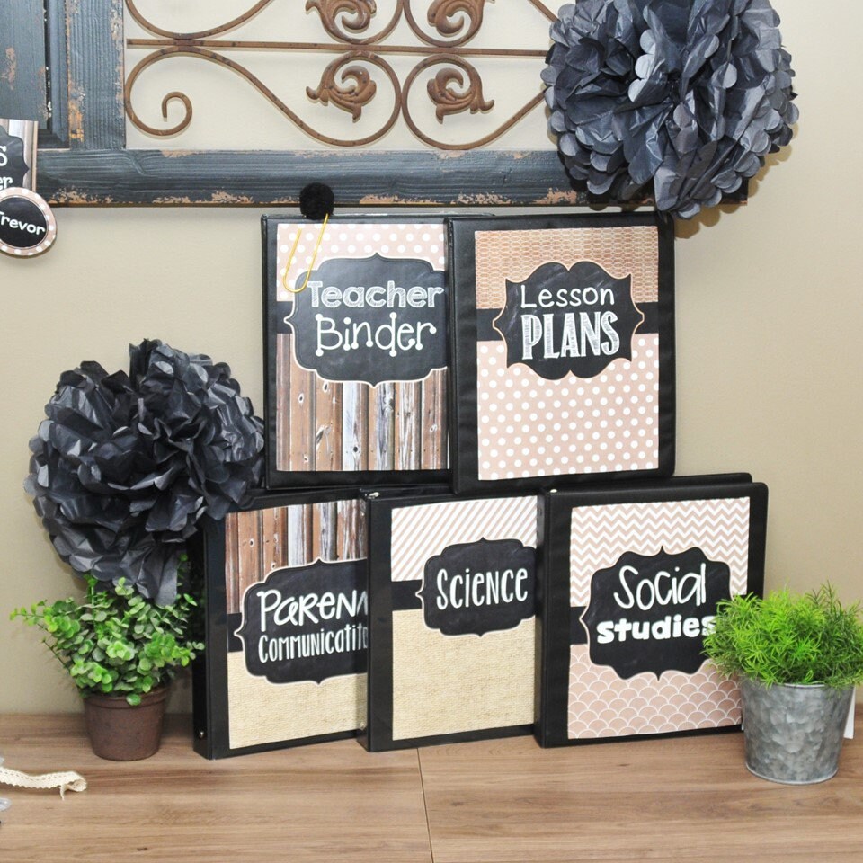 Editable Binder Covers and Spines Farmhouse Classroom Decor Farmhouse ...