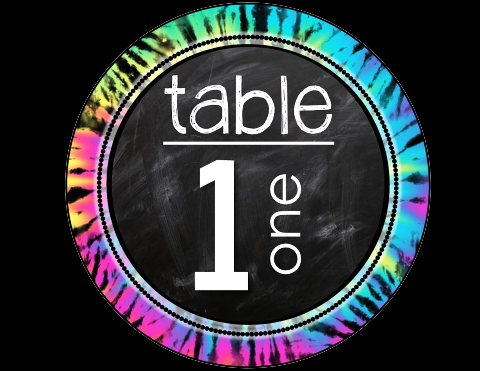 PRINTABLE Table Numbers | Tie Dye Retro Classroom Decor | Classroom ...