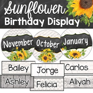 Classroom Birthday Display Farmhouse Classroom Decor Classroom Birthday ...