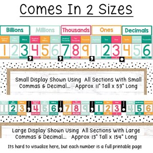 Place Value Chart Posters Place Value Wall Display Tropical Classroom ...