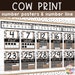 Number Posters 0-30 Number Line Negative Numbers Cow Print Farmhouse ...