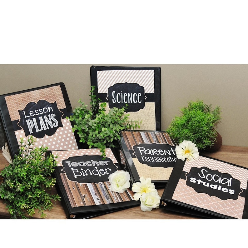 Editable Binder Covers and Spines | Farmhouse Classroom Decor ...