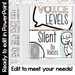 Neutral Boho Colors Printable Voice Level Chart Posters, Neutral Boho ...