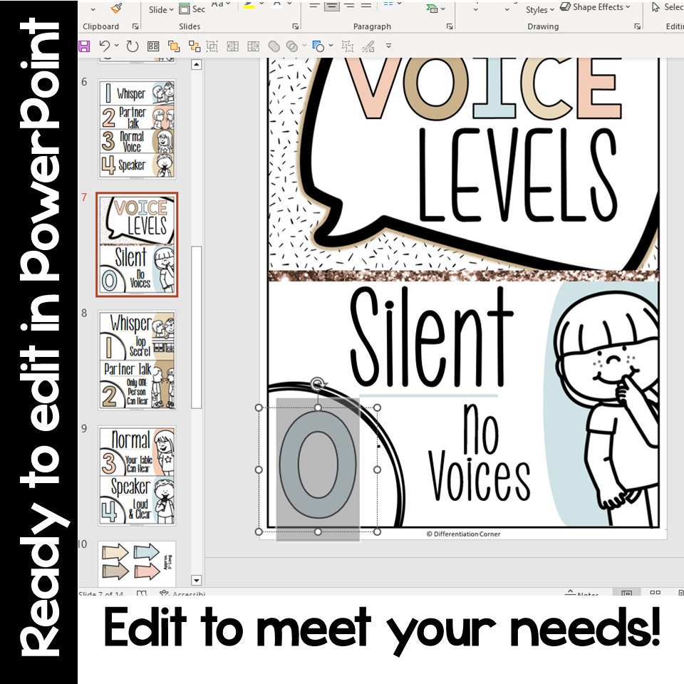 Neutral Boho Colors Printable Voice Level Chart Posters, Neutral Boho ...