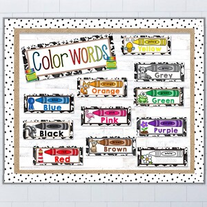 PRINTABLE Color Posters Pack | Neutral Classroom Decor | Farmhouse ...