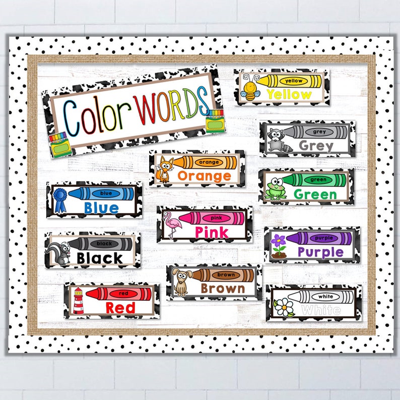 PRINTABLE Color Posters Pack Neutral Classroom Decor Farmhouse Colors ...