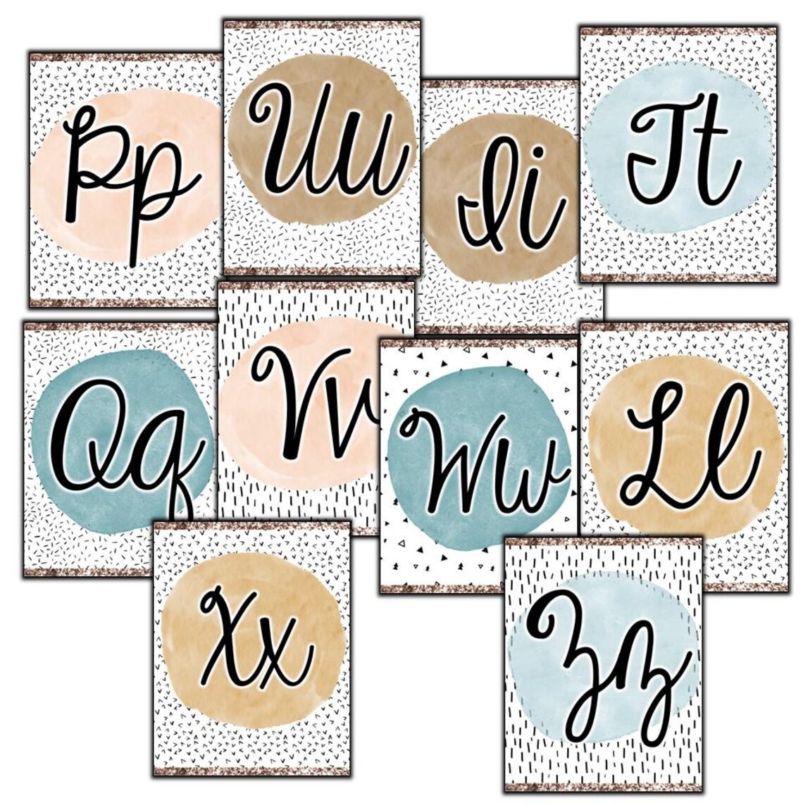 Alphabet Posters With Pictures for the Classroom | Neutral Boho ...