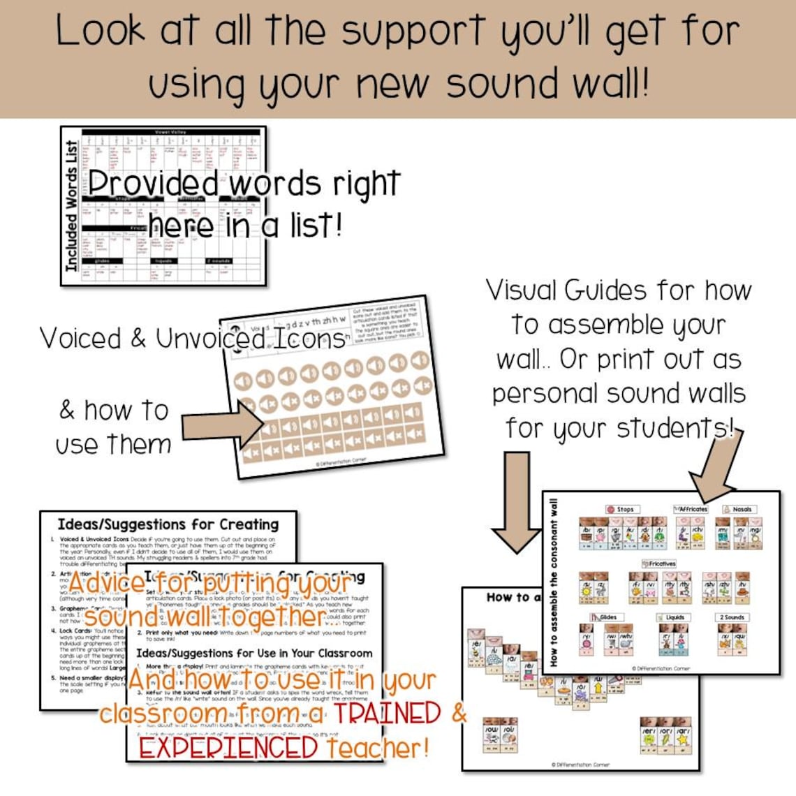 Sound Wall Classroom Posters | Boho Neutral Classroom Decor Phonics ...
