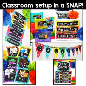 Rainbow Classroom Decor Bundle Printable Classroom Bulletin Board ...