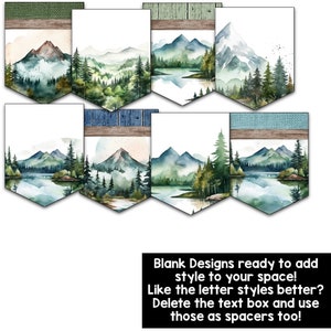 Editable Nature Bunting Bulletin Board Banner Letters Nature Classroom ...