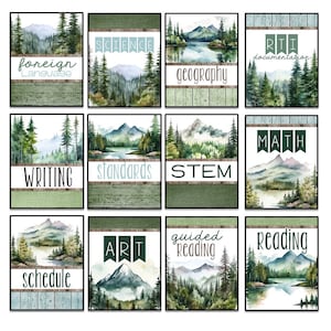Editable Nature Binder Covers and Spines Nature Classroom Decor Forest ...