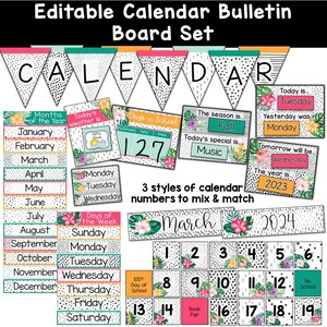 Modern Tropical Classroom Decor Bundle | Classroom Bulletin Board ...