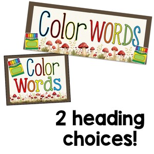PRINTABLE Color Words Posters Pack Mushroom Retro Classroom Decor ...