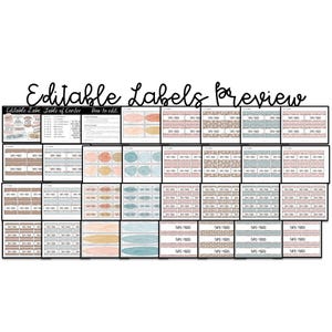 Editable Boho Classroom Labels Neutral Boho Classroom Decor Neutral ...