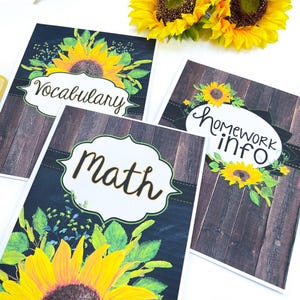 Bright Sunflower Classroom Decor Bundle | Printable Classroom Bulletin ...