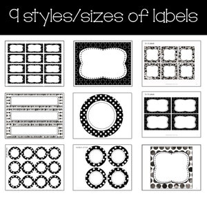Editable Classroom Labels Black and White Classroom Decor Classroom ...