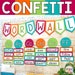 Classroom Word Wall Display Editable | Confetti Rainbow Classroom Decor ...