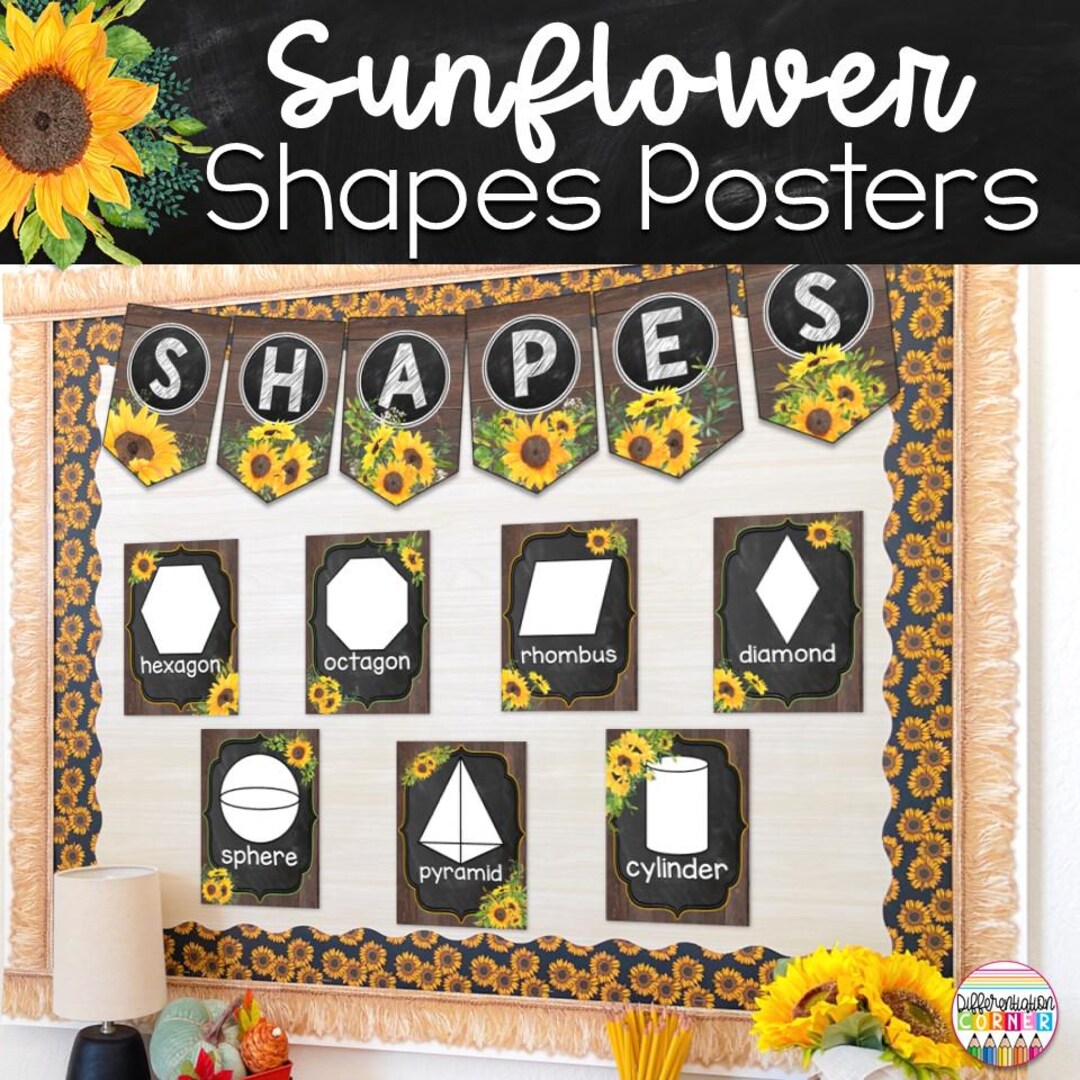 PRINTABLE Shape Posters and Charts | Sunflower Farmhouse Classroom ...