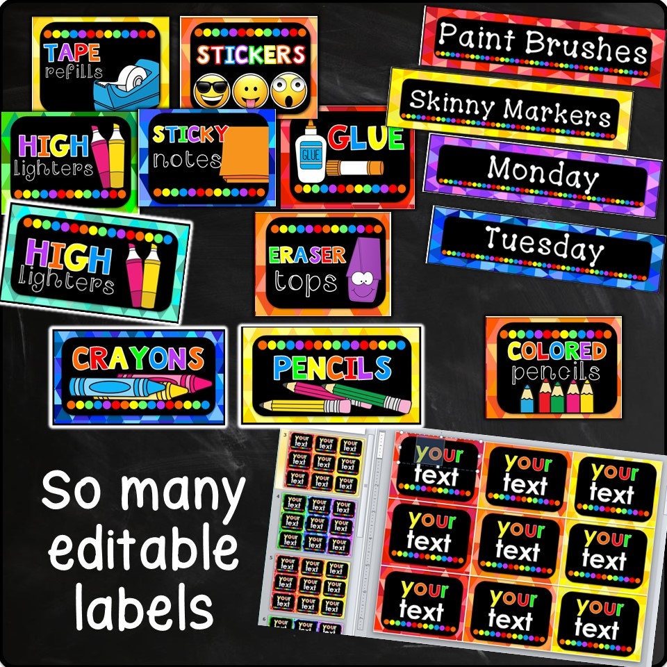 Rainbow Classroom Decor Bundle Printable Classroom Bulletin Board ...