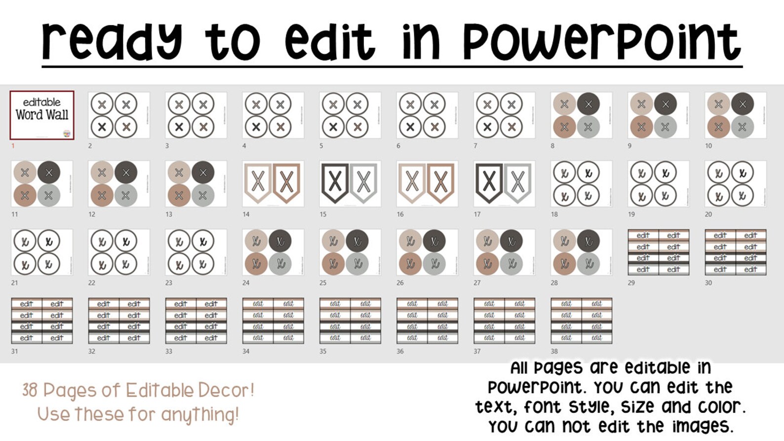 Classroom Word Wall Display Editable Neutral Boho Classroom Decor Word ...