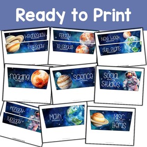 10 Drawer Rolling Cart Labels Editable Space Classroom Decor Space ...