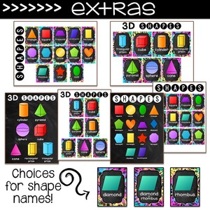 PRINTABLE Shape Posters and Charts Neutral Boho Classroom Decor 2D and ...