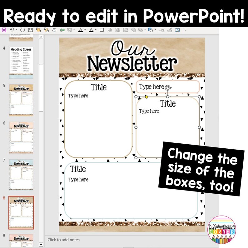 Editable Parent Newsletter Templates Boho Classroom Neutral Boho Class ...