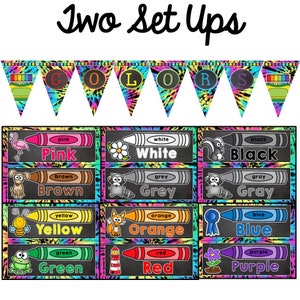 PRINTABLE Color Posters Pack | Tie Dye Retro Classroom Decor | Retro ...