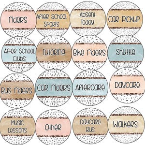 Neutral How We Go Home Dismissal Chart Template | Neutral Boho ...