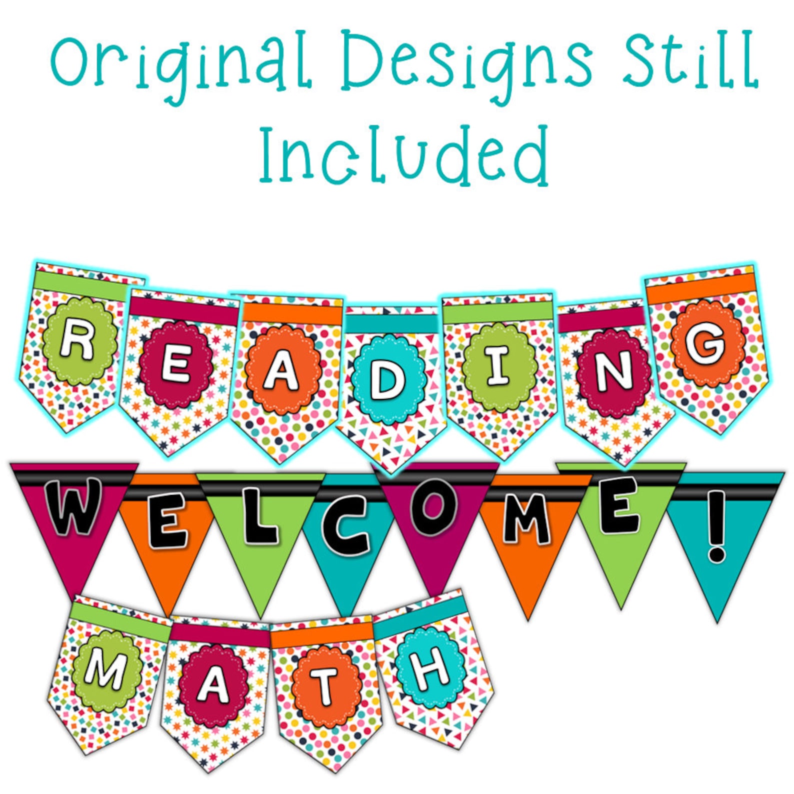 Editable Confetti Rainbow Bunting Bulletin Board Banner Letters ...