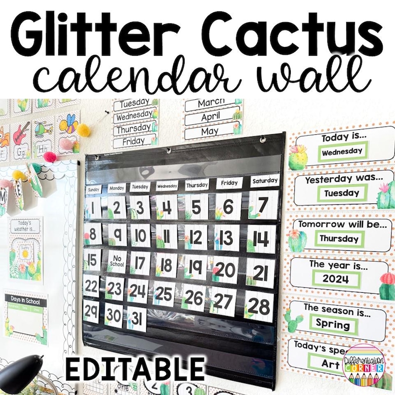 Succulents Wall Calendar - Etsy