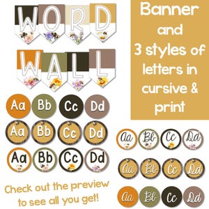 Classroom Word Wall Display Editable Bee Theme Classroom Decor Word ...