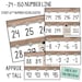 Number Posters 0-30 Number Line Negative Numbers | Neutral Boho ...