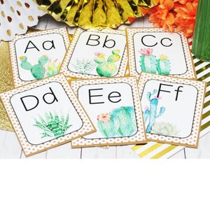 Alphabet Posters for Classroom Cactus Classroom Decor | Printable ...