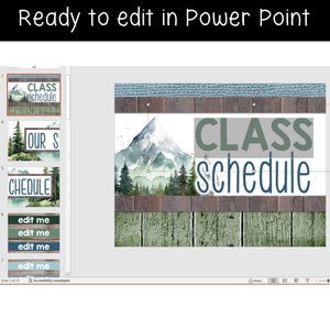 Editable Daily Schedule Cards Nature Classroom Decor Printable ...