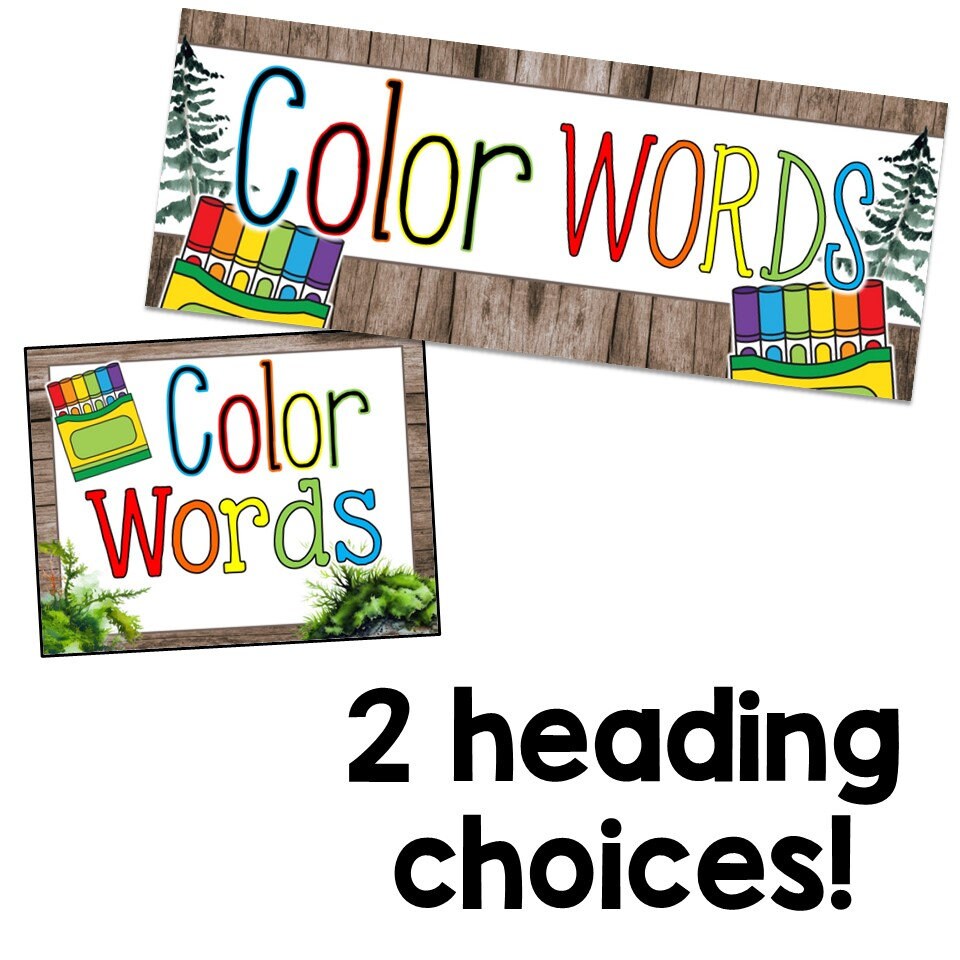 PRINTABLE Color Posters Pack Nature Classroom Decor Colors Posters ...