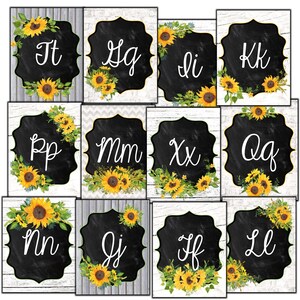 Alphabet Posters for the Classroom | Sunflower Farmhouse Classroom ...