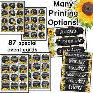 Classroom Calendar & Weather Display Set | Sunflower Farmhouse ...