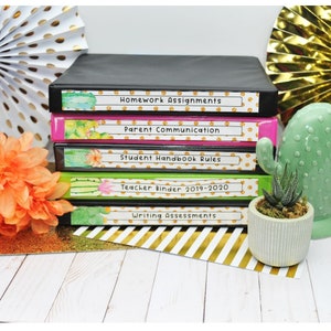 Editable Binder Covers and Spines Neutral Boho Classroom Decor ...