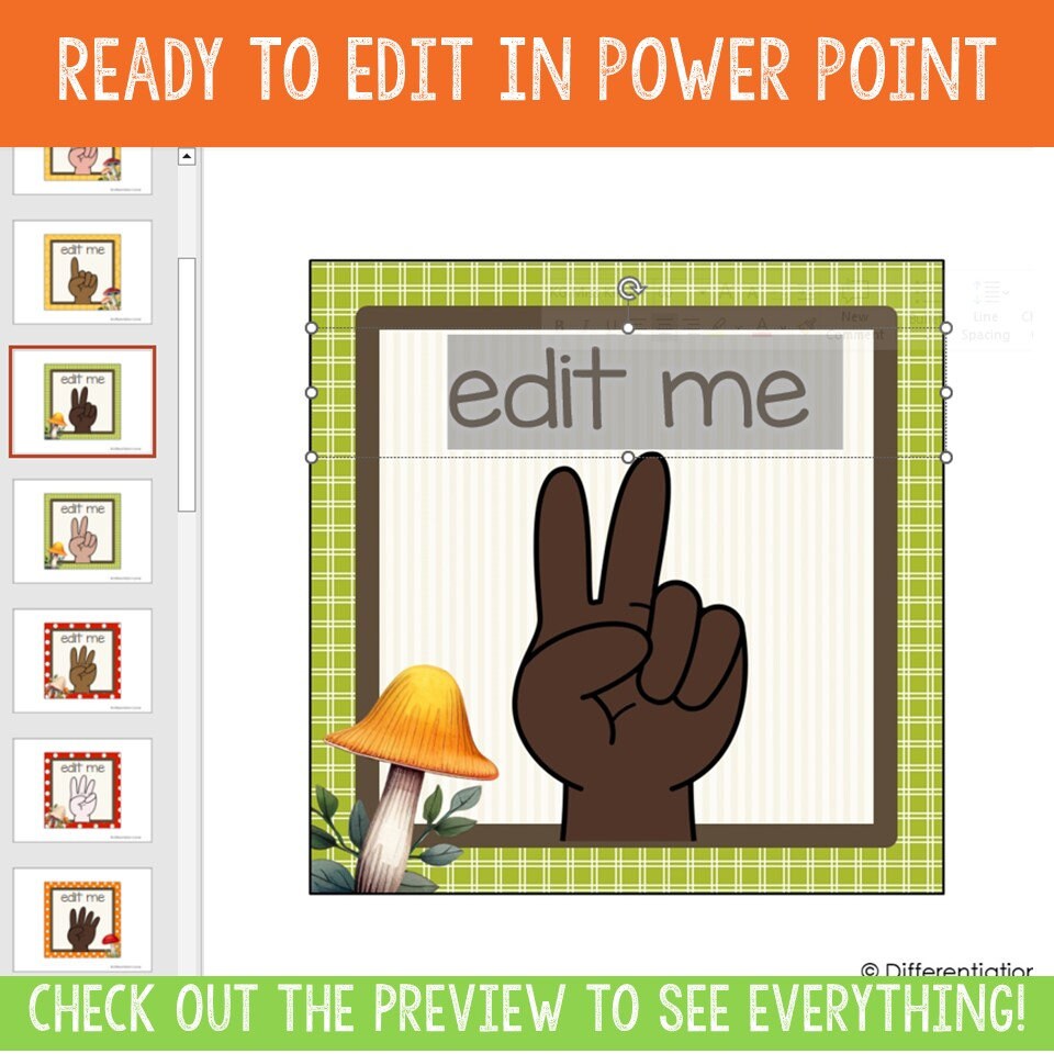 Classroom Hand Signal Posters, Mushroom Retro Classroom Decor, Editable ...