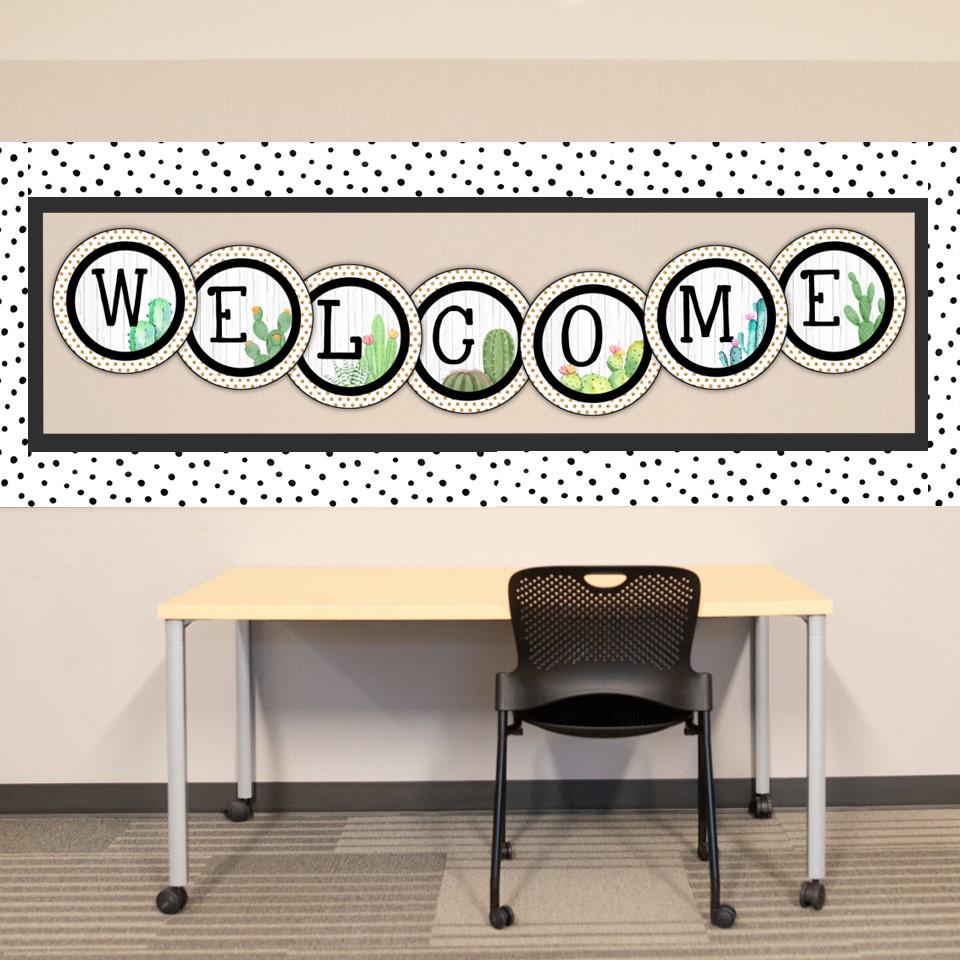 PRINTABLE Welcome Banner | Cactus Classroom Decor | Welcome Bunting ...