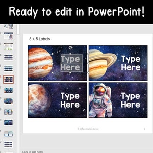 Editable Space Classroom Labels Space Theme Classroom Decor Classroom ...