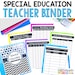 Special Education Teacher Binder Caseload Binder Special Education ...
