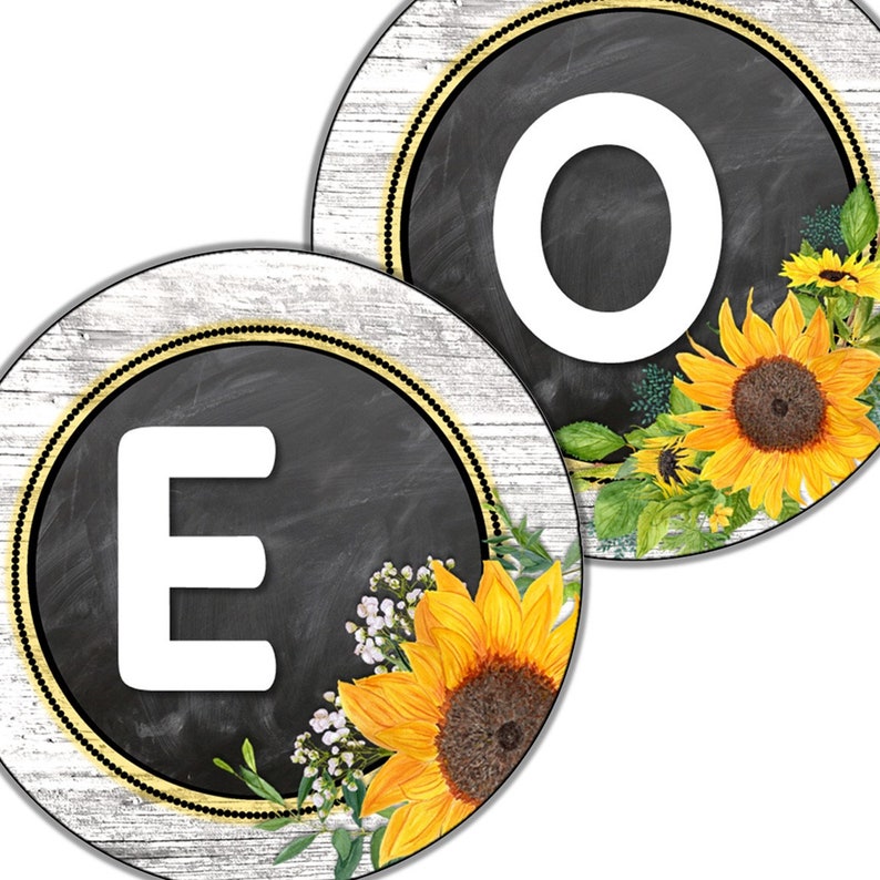 PRINTABLE Welcome Banner Sunflower Farmhouse Classroom Decor - Etsy