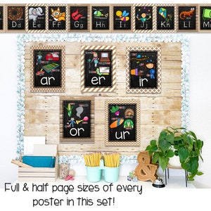 Farmhouse Neutral Alphabet Posters, Phonics Posters Vowel Valley Sound ...