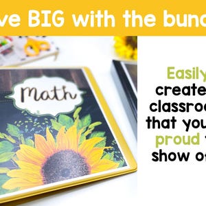 Bright Sunflower Classroom Decor Bundle | Farmhouse | Sunflower Farm ...