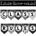 Editable Black and White Classroom Rules Posters Black and White ...