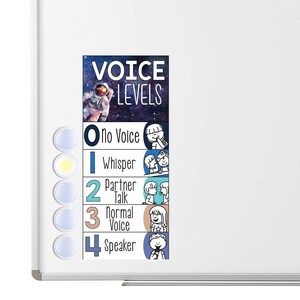 Printable Voice Level Chart Posters Space Theme Classroom Decor ...