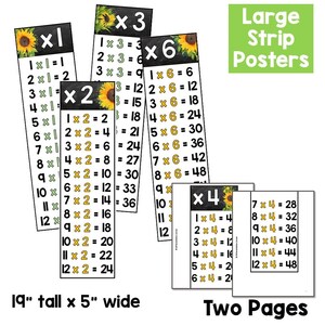 Multiplication Posters | Sunflower Farmhouse Classroom Decor ...